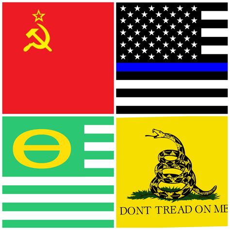 Color Accurate Flags For Each Quadrant Rpoliticalcompass
