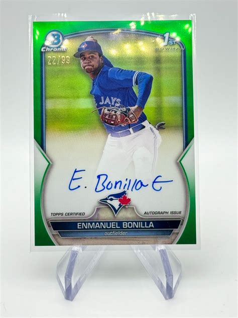 2023 Bowman Chrome Prospect 1st Enmanuel Bonilla Auto True Green 99