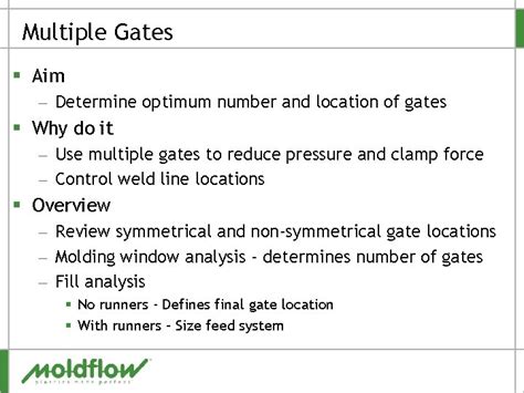 Analysis Of Parts With Multiple Gates Multiple Gates