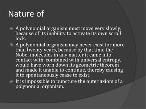 Ppt Postulations On The Existence Or Non Existence And Nature Of Polynomial Organisms
