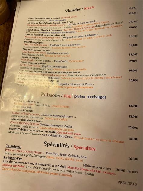 Menu At Le Marmiton De Lutèce Restaurant Paris 6 Rue Saint Séverin
