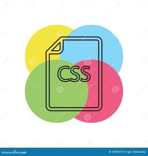 Download Css Document Icon Vector File Format Stock Illustration Illustration Of Sheet
