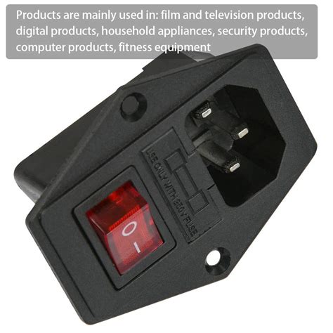 3pcs Ac Iec Socket Inlet Power Socket Rocker Switch For 3d Printer 3 In