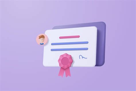 스탬프와 리본 활 격리 된 배경이있는 3d 인증서 또는 졸업장 아이콘 흰색 클립 보드 작업 관리 할 일 체크리스트 프로젝트 계획