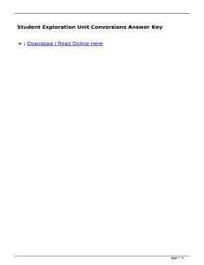 Unit Conversions Gizmo Answer Key Pdf Fill Online Printable Fillable Blank PdfFiller