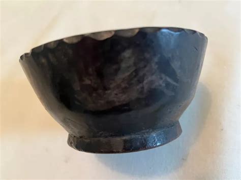 Antique Ifugao Hand Carved Wood Bowl Scalloped Primative Tribal