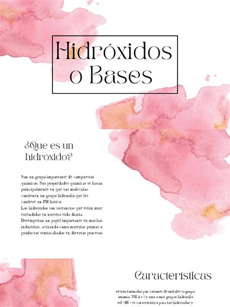 Hidroxidos O Bases Pdf Hidróxido Compuestos Químicos