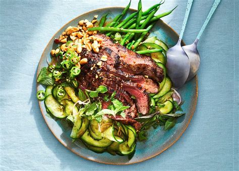 Thai Inspired Beef And Cucumber Salad Featuring Cucumber Balsamic