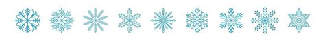 Frozen Snowflake Symbol Collection Vector Illustration Frozen Ornate Vector Vector Frozen