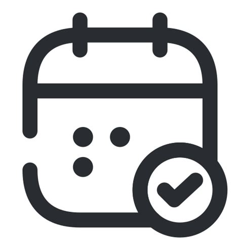 Calendar Tick User Interface And Gesture Icons