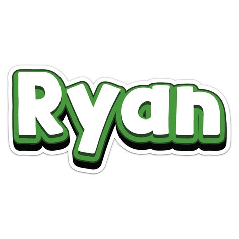Ryan Name Sticker Car Bumper Decal Etsy