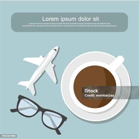 Tampilan Atas Desktop Kerja Meja Meja Kantor Ruang Salin Ilustrasi