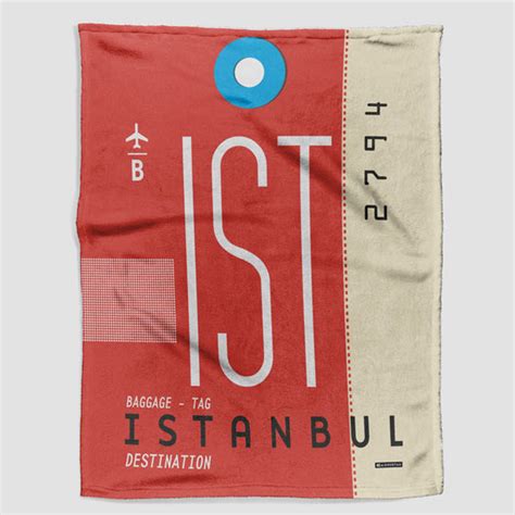 Throw Blanket Ist Airport Code Pattern
