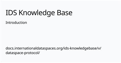Introduction Ids Knowledge Base