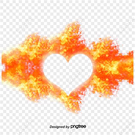 하트 일러스트 화염효과심장창조적 Png 일러스트 무료 다운로드 Lovepik