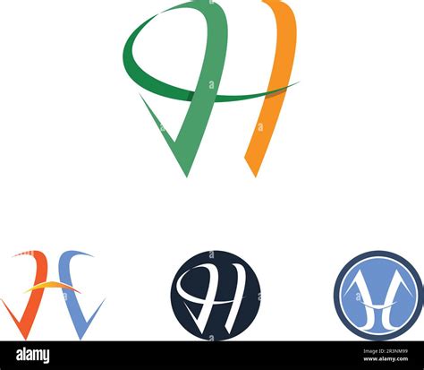 H Letter Logo Template Design Vector Illustration Stock Vector Image