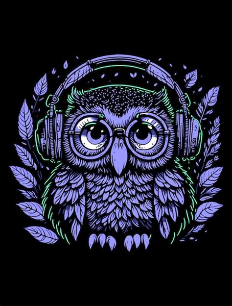 Niedliche Eule Illustration Premium Vektor