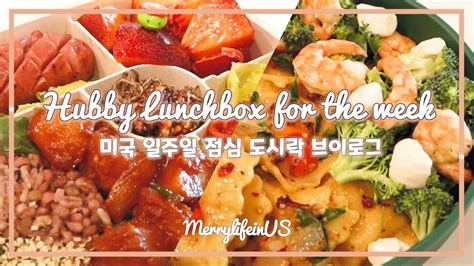 미국 새댁일상 일주일 풍부한 남편 도시락 싸기 몸도 마음도 즐거운 건강식 점심 도시락 메뉴 기록 미국일상 직장인 점심도시락 만들기 브이로그 🍱💕lunchbox Vlog