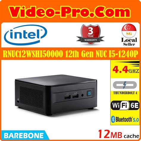 Intel Rnuc12wshi50000 12th Gen Nuc I5 1240p 3 3 4 4ghz Iris Xe Graphics