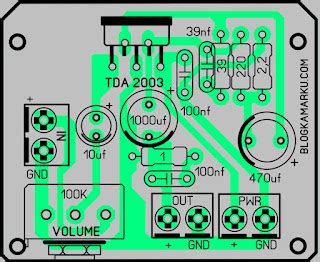 PCB Power TDA 2003 Layout Mono Amplifier BLOGKAMARKU