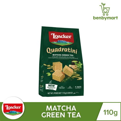 Loacker Quadratini Matcha Green Tea Wafer 110g Shopee Philippines