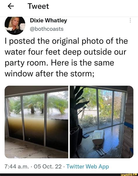 Tweet Dixie Whatley Bothcoasts I Posted The Original Photo Of The Water Four Feet Deep Outside