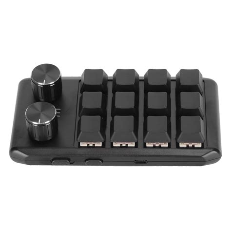 Gowenic Mini 12 Key Keypad Programmable Gaming Keyboard 2 Knobs Macro