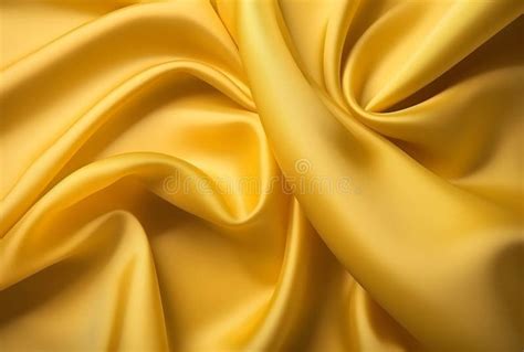 Golden Yellow Fabric Texture Background Top View Stock Illustration