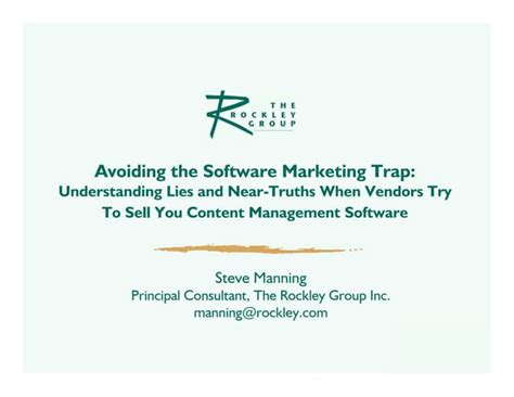 Avoiding The Software Marketing Trap Understanding Lies And Near Truths When Vendors Try To