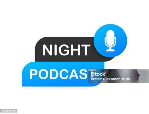 夜間播客圖示在顏色背景上隔離的平面等軸測樣式中的向量符號向量插圖向量圖形及更多播客圖片 播客 事件 互聯網 Istock