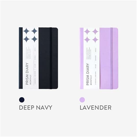 Indigo Prism A5 Undated Monthly Diary Lined Notebook