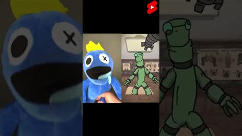 Blue Vs Robot Hand Roblox Rainbow Friends Shorts Rainbowfriends Youtube