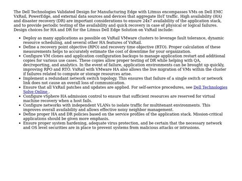 High Availability And Disaster Recovery Dell Technologies Validated