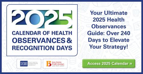 2025 Calendar Of Healthcare Recognition Days Bobby S Riley