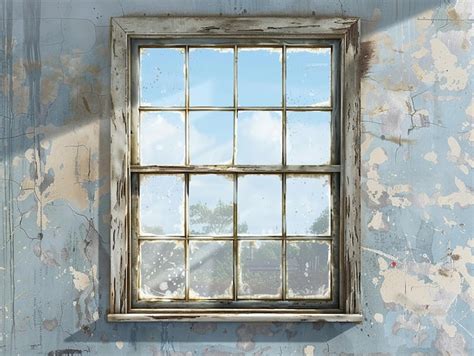 Photo Realistic Washed Window Premium Ai Generated Image