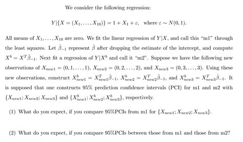Solved We Consider The Following Regression Chegg Com