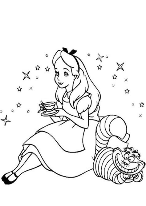 Alice In Wonderland Free Printable Coloring Pages